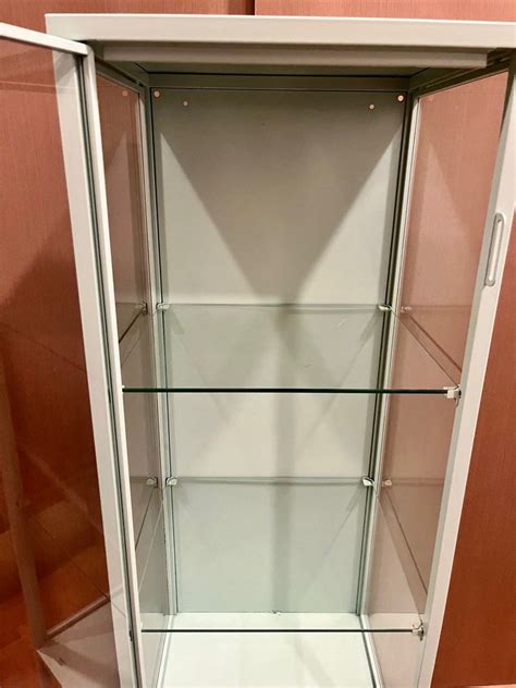 Ikea Rudsta Multipurpose Glass And Metal Cabinet In Light Turquoise Color Furniture And Home