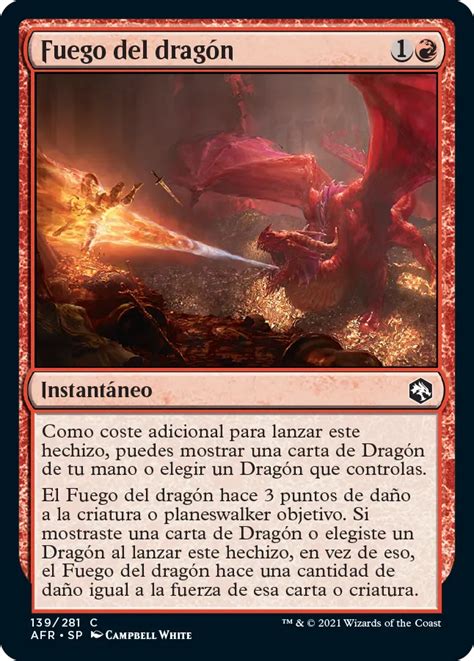 Fuego Del Dragón Mtg Adventures In The Forgotten Realms 139 Español