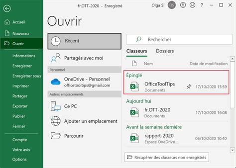 Modifier Le Nombre De Classeurs Les Plus Récemment Utilisés Microsoft