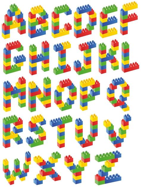 Lego Alphabet Letters Movable Bath Stickers Lego