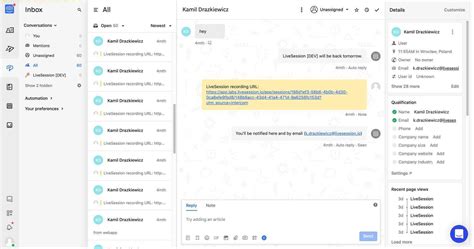 Intercom Customer Support Integrations LiveSession