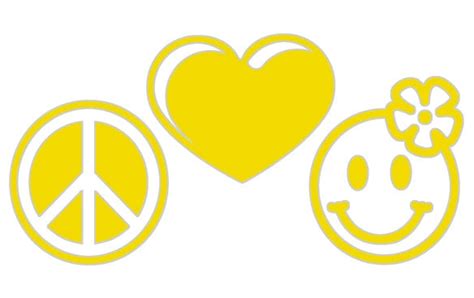 Peace Love And Happiness Symbols