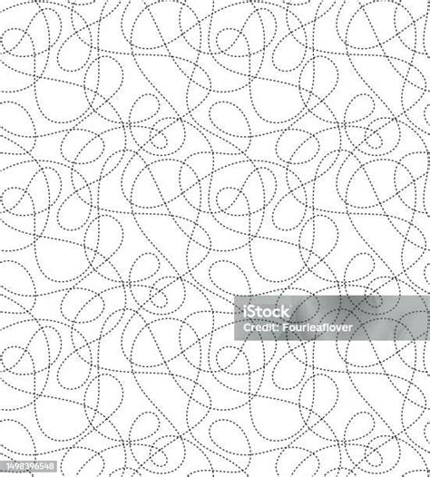 Seamless Vector Background Texture With Thin Dotted Lines On White