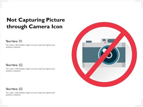 Not Capturing Picture Through Camera Icon Presentation Graphics Presentation PowerPoint