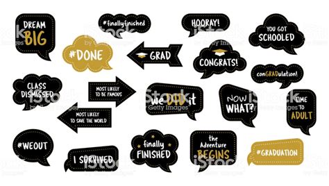 Photo Booth Props For Graduation Party Photobooth Royalty Free Speech Bubble Stock Vector