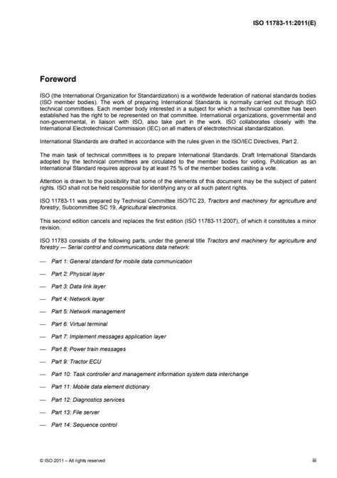 Iso 11783 112011 Tractors And Machinery For Agriculture And Forestry