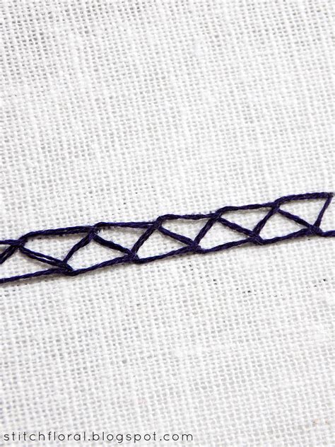 Double Chain Stitch Tutorial Stitch Floral