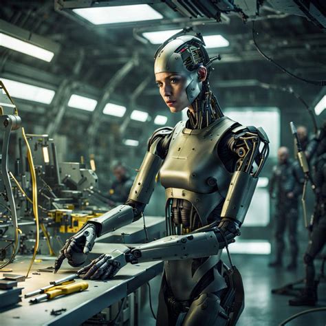Human Android Being Repaired In A Repair Station M By Leskieve On