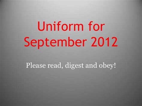 Aps How To Wear Uniform September 2012