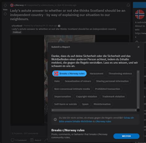 incorrect localization for post report modal r bugs