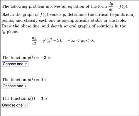 Solved The Following Problem Involves An Equation Of The