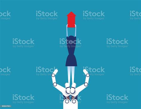 성장입니다 컨셉 비즈니스 벡터 일러스트입니다 평면 디자인 스타일입니다 경영자에 대한 스톡 벡터 아트 및 기타 이미지 경영자 동기 부여 리더십 Istock