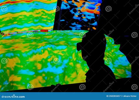 3d Seismic Projection Offshore Oil Prospecting Stock Image Image Of