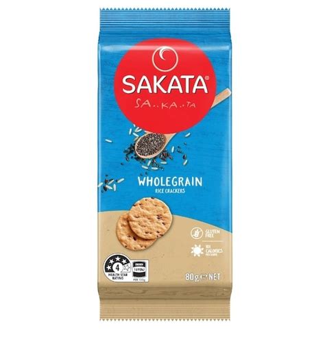 Sakata Rice Crackers Wholegrain Original 80g Adelaides Finest