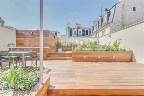 Création Dune Terrasse Sur Le Toit Dun Immeuble à Paris à Paris Une Réalisation De Rm Architecte