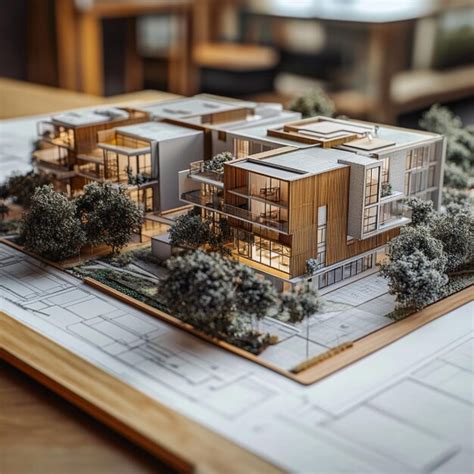 Arbased Architectural Visualization With 3d Building Models Overlaid On Site Plans Premium Ai