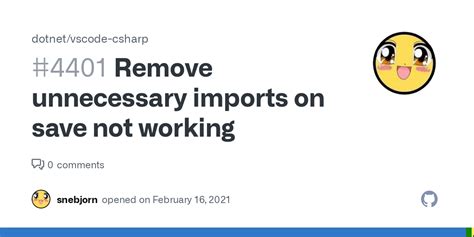 Remove Unnecessary Imports On Save Not Working · Issue 4401 · Dotnet