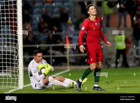 Portugals Forward Cristiano Ronaldo Reacts During The Uefa Euro 2020