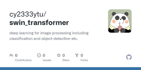 GitHub Cy Ytu Swin Transformer Deep Learning For Image Processing