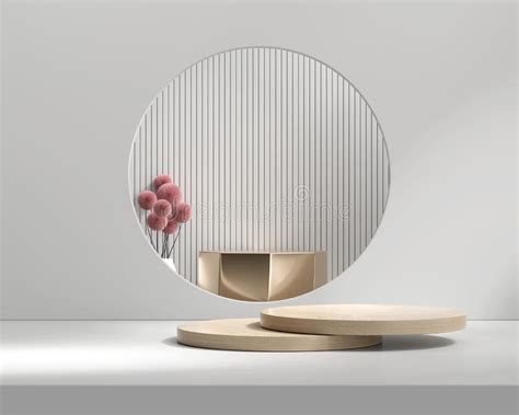 3d Rendering Platform Podium Product Presentation Background Stock