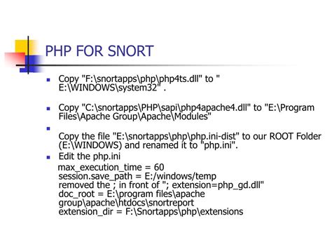 Ppt Installation Of Snort Apache Php Mysql And Snortreport Powerpoint Presentation Id837696