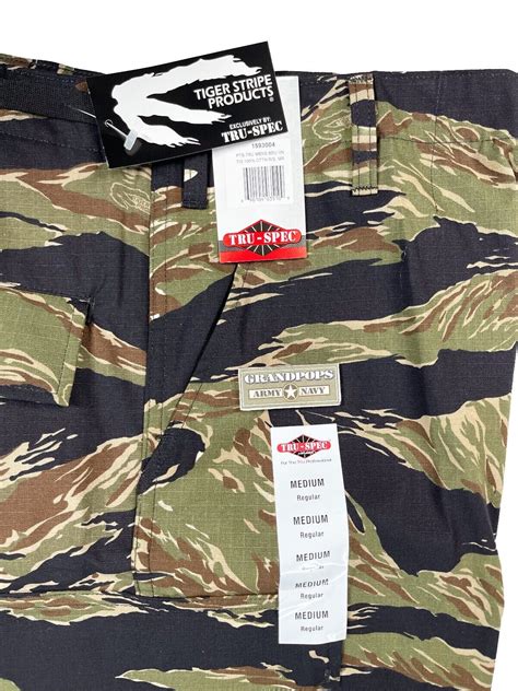 Tru Spec Vietnam Golden Tiger Stripe Camo Rip Stop Bdu Pant Slight Irr
