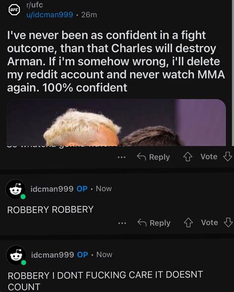 Mods Can We Ban Him R Ufc