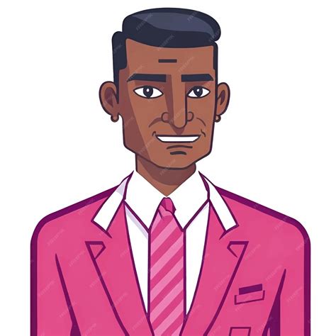 Premium Vector Businessman In Pink Suit Employer Or Manager Icon