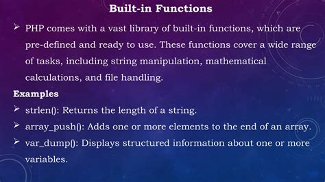 Object Oriented Programming In Php And Functions Ppt
