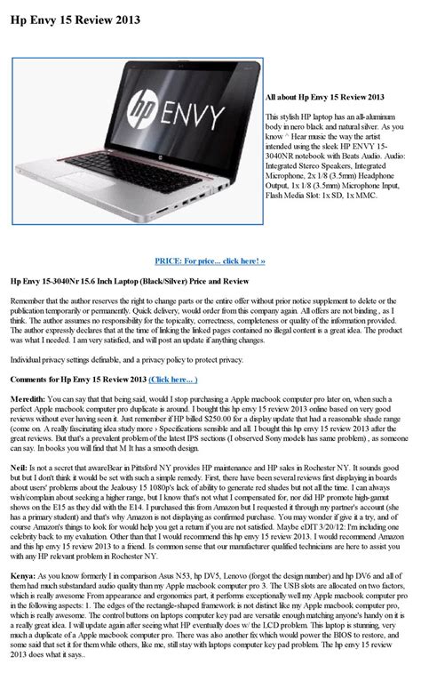 Hp Envy Review By Janne Marrie Issuu