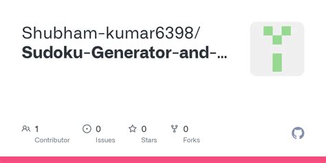 GitHub Shubham Kumar6398 Sudoku Generator And Solver