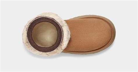 Womens Classic Sweater Letter Boot Ugg®