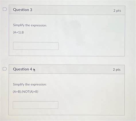 Solved D Question 3 Simplify The Expression A1b