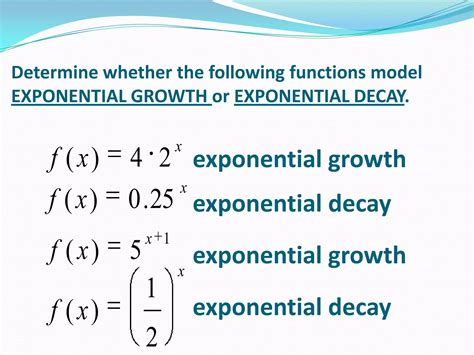 Exponential Growth And Decay Pptx