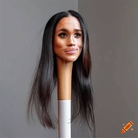 Lifelike Meghan Markle Styling Head With Long Flowing Hair On Craiyon