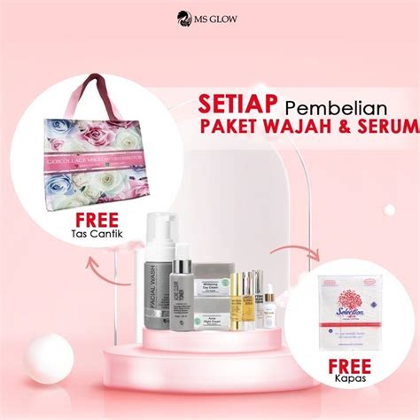 Jual Paket Wajah Dengan Serum Lifting Ms Glow Shopee Indonesia