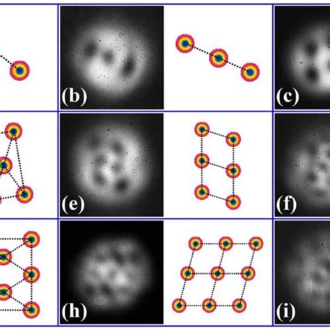 typical transverse intensity profiles of vortex arrays with distinct