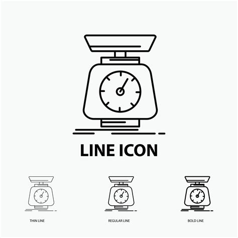 Implementation Mass Scale Scales Volume Icon In Thin Regular And
