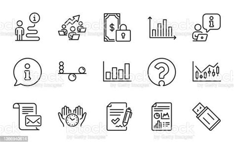 교육 아이콘 설정 팀워크 차트 안전 시간 Usb 플래시로 아이콘이 포함되어 있습니다 벡터 균형에 대한 스톡 벡터 아트 및 기타 이미지 Istock