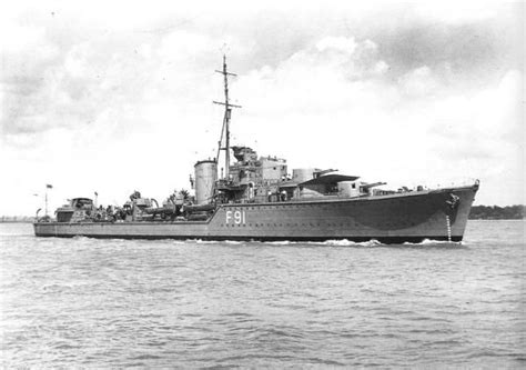Hms Kipling F91 Was A K Class Destroyer Built For The British Royal