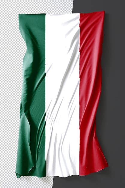 Maquete realista de bandeira transparente da itália PSD Premium