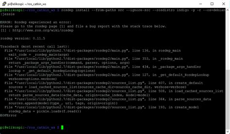 Rosdep Install Error When Installing Ros Indigo On Raspberry Pi 3 B