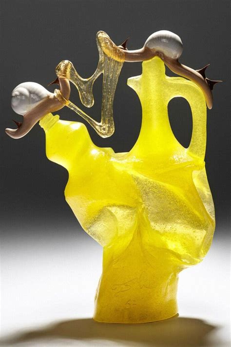 Salvador Dali Important Is The Rose Pate De Verre Glass Sculpture