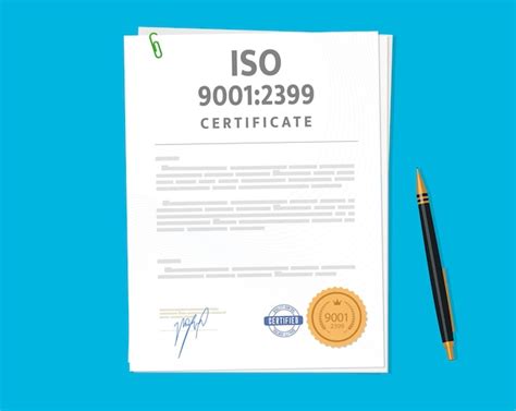 Premium Vector Iso Certificate Validates International Standards