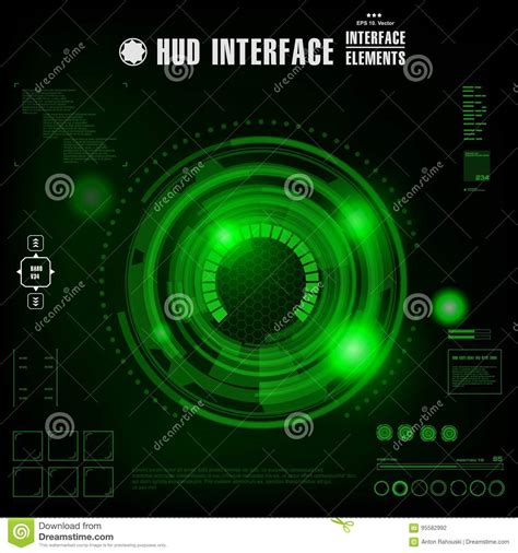 Futuristic Virtual Graphic Touch User Interface Hud Stock Vector Illustration Of Media