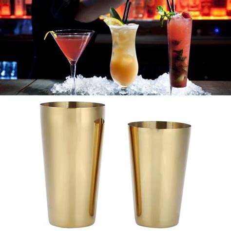 Hapivida Set Van 2 Rvs Cocktail Shaker Fles Professionele Barman Drank Maatbeker Bar Bol