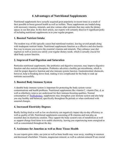 6 Advantages Of Nutritional Supplements Nutritionscam002 Page 1 2 Flip Pdf Online Pubhtml5
