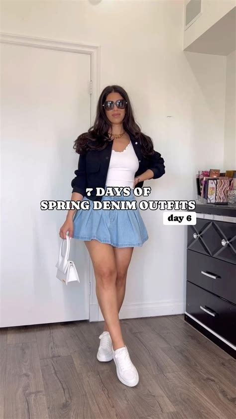 3 Ways To Style A Denim Mini Skirt Summer Outfit Ideas Spring