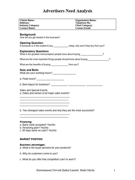 Advertisers Need Analysis Download Free Pdf Online Advertising Advertising