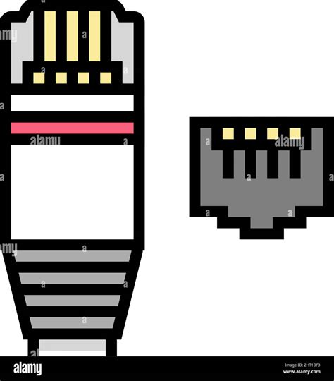 Ethernet Modem Color Icon Vector Illustration Stock Vector Image And Art Alamy